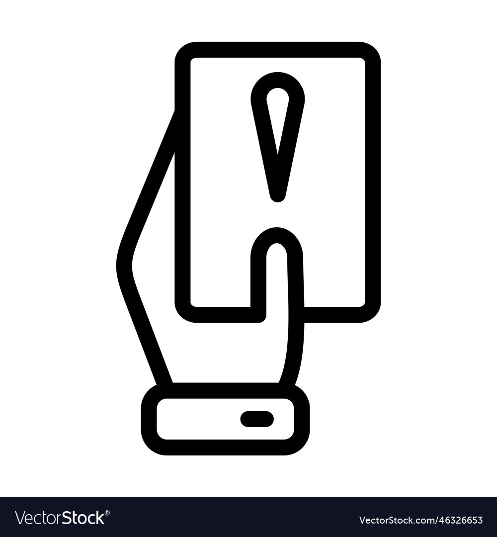 Yellow card thick line icon for personal Vector Image