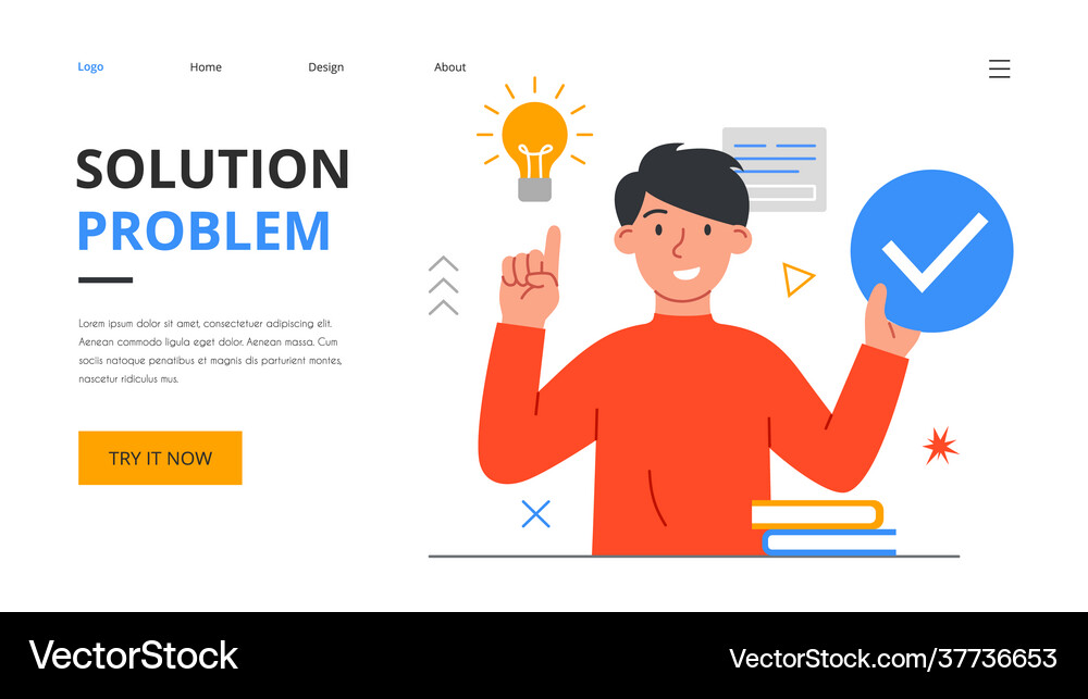 Young male manager or boss has an idea Royalty Free Vector