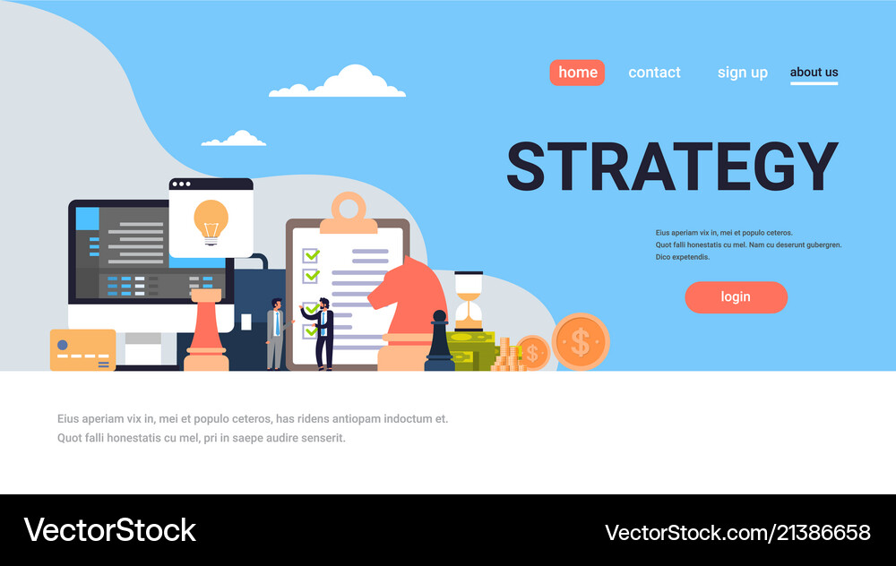 Business people brainstorming strategy concept Vector Image