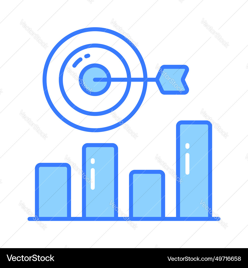 Business target design isolated on white Vector Image