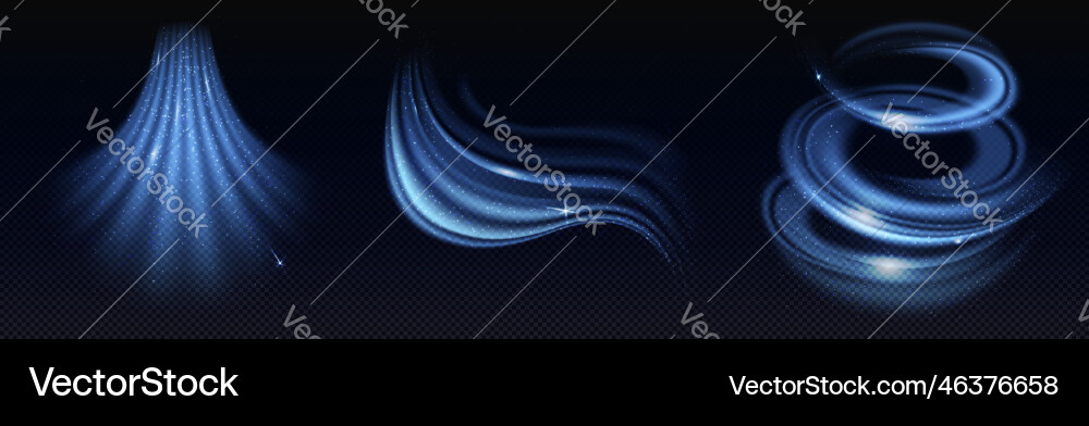Cold air effect winter wind swirls and wave Vector Image