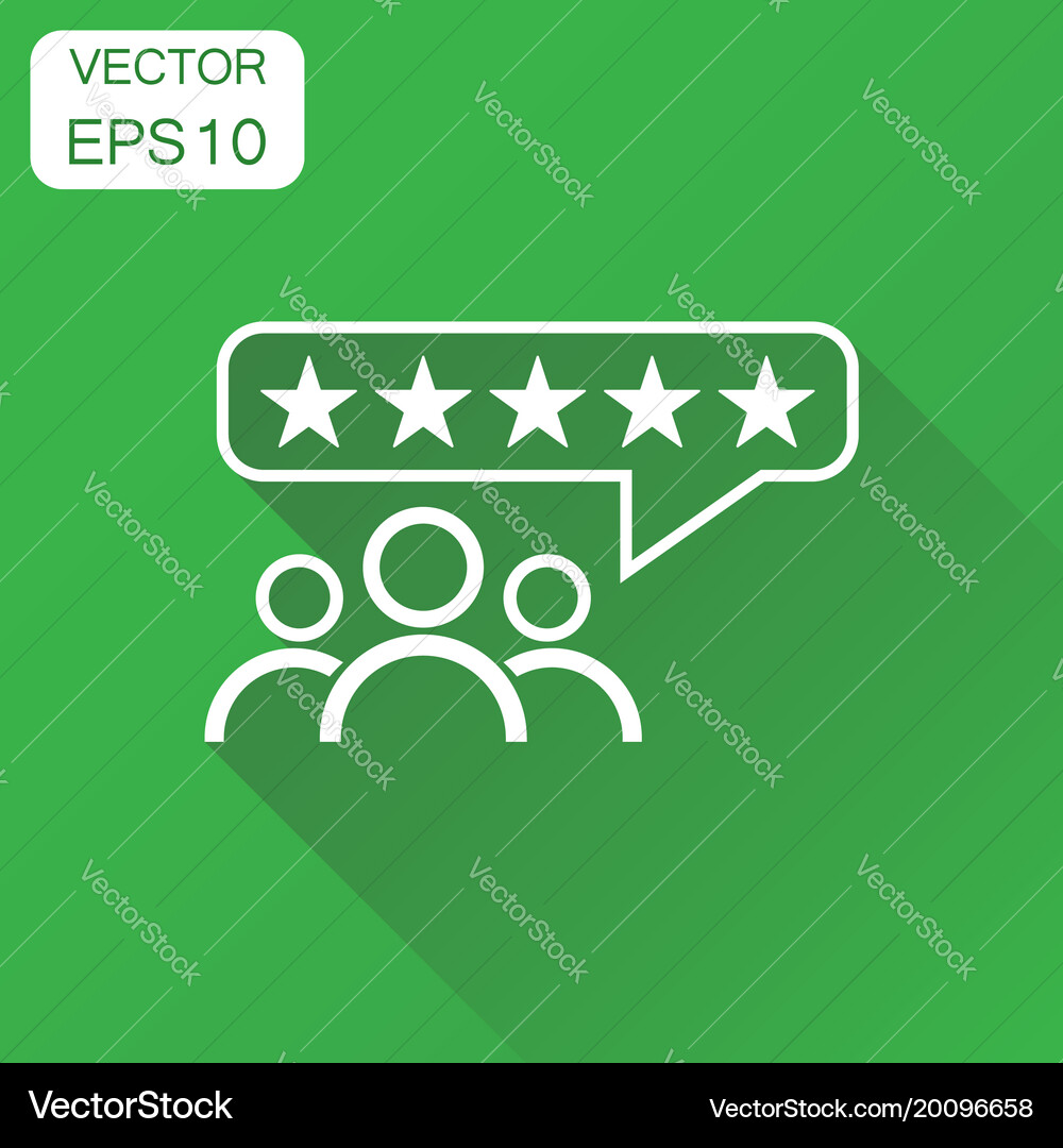 Customer reviews rating user feedback icon Vector Image