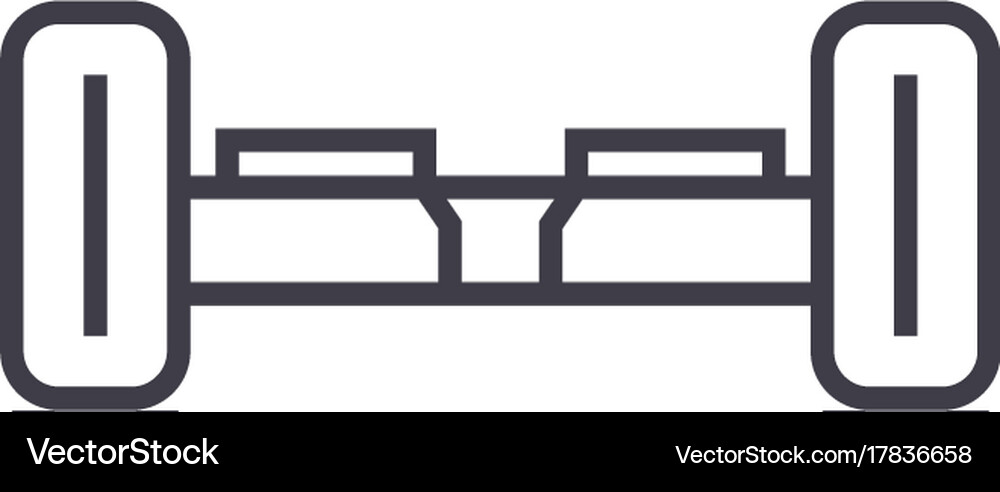 Gyroscooter line icon sign Royalty Free Vector Image