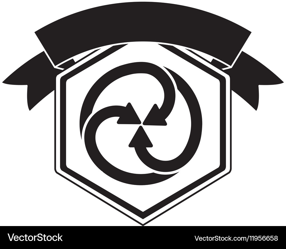 Isolated recycle sign design Royalty Free Vector Image