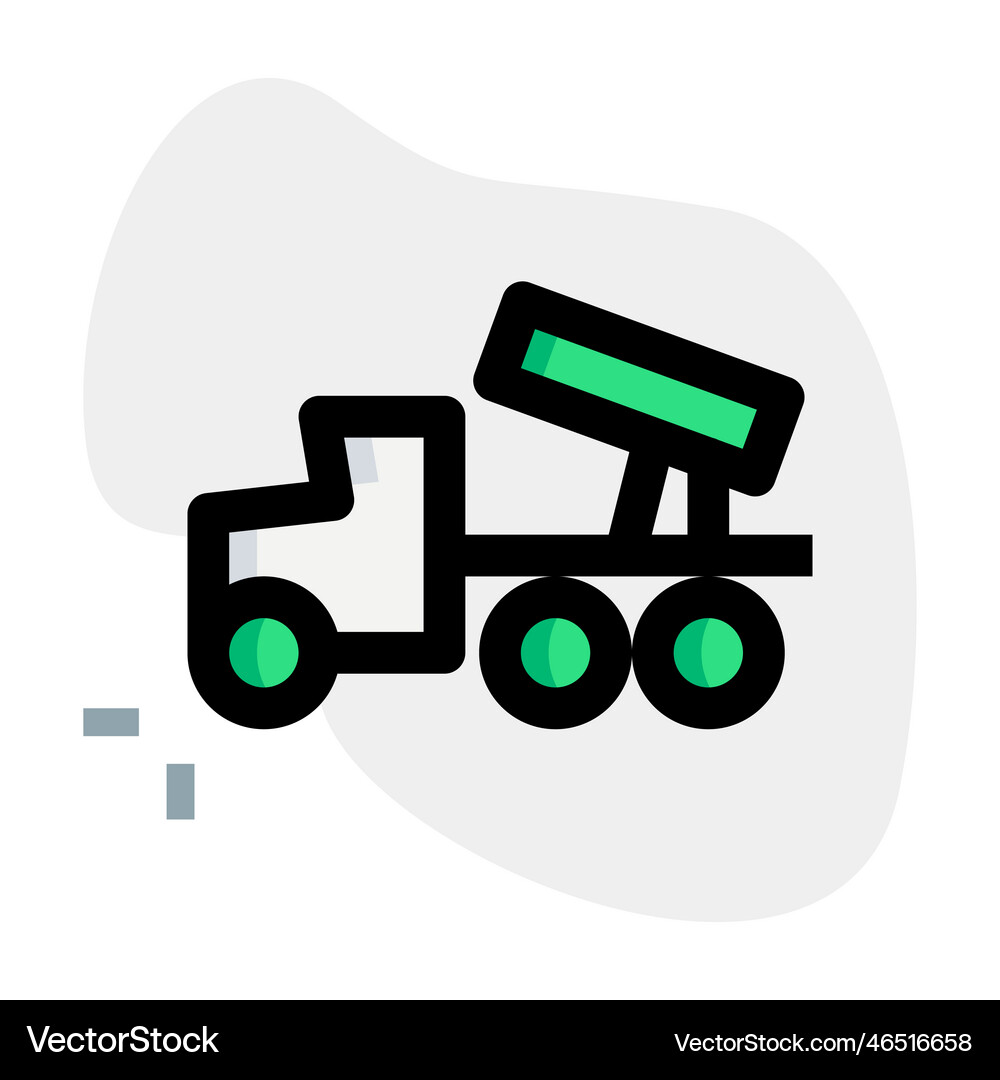 Large rear liftable missile rack Royalty Free Vector Image
