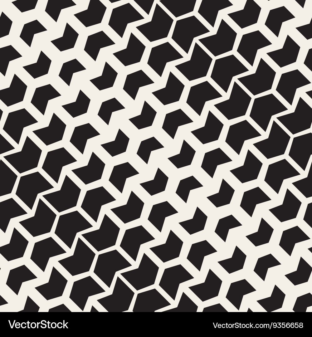 Seamless black and white chevron halftone Vector Image