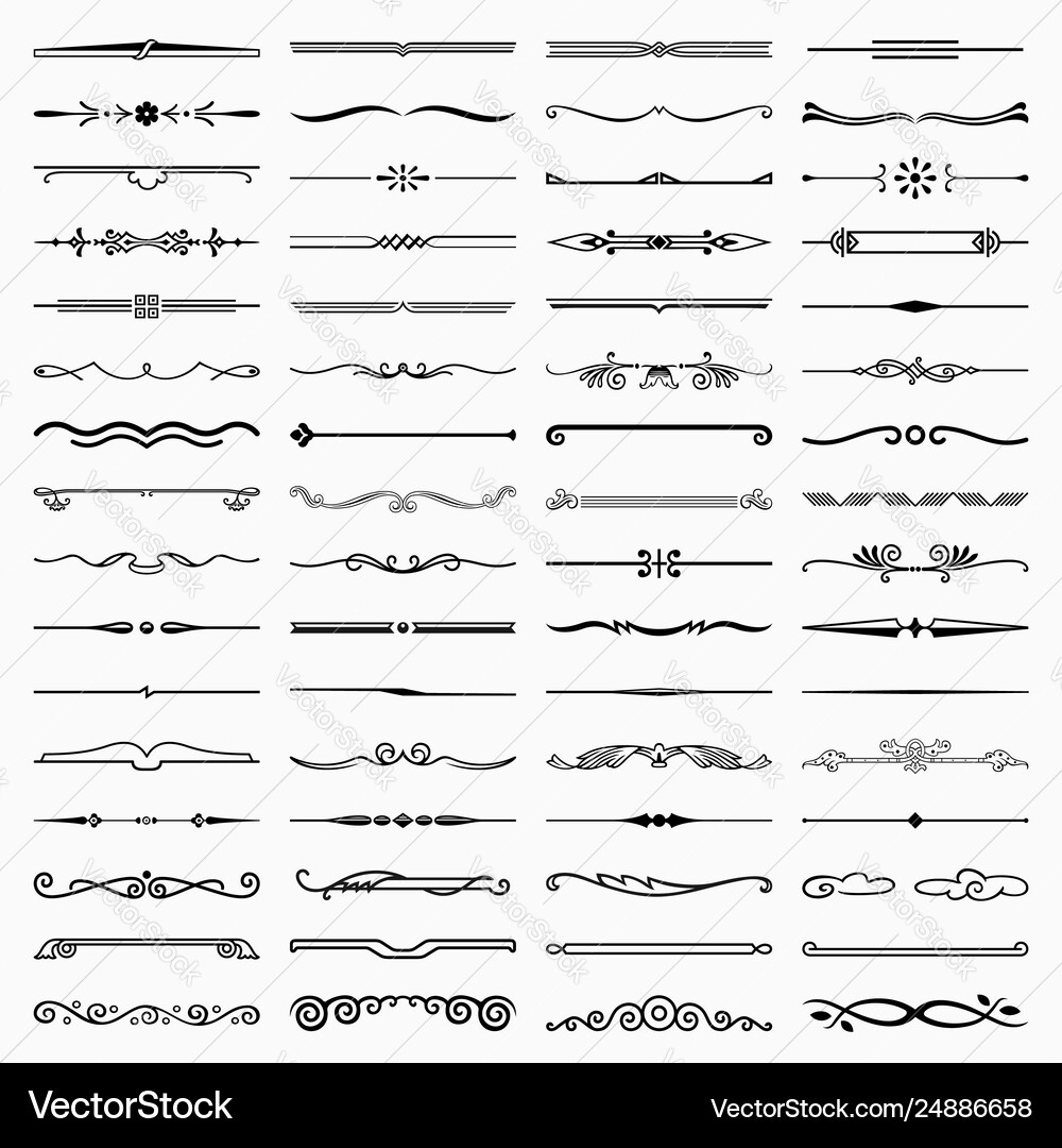 Short dividers big set 1 Royalty Free Vector Image