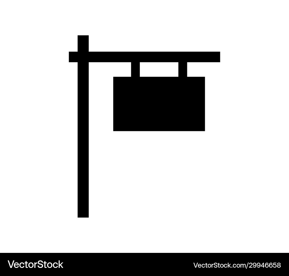 Signboard icon in on white background Royalty Free Vector
