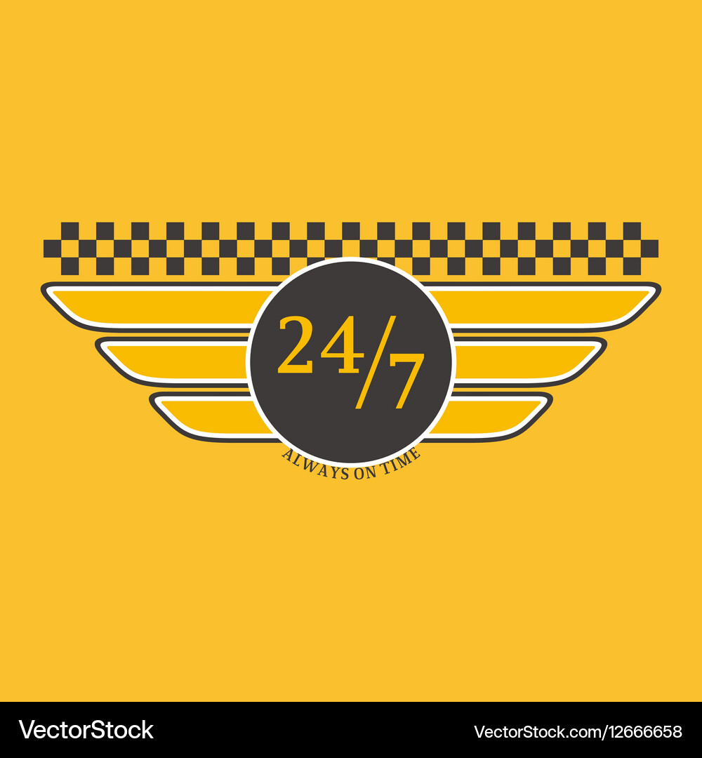 Taxi badge Royalty Free Vector Image - VectorStock
