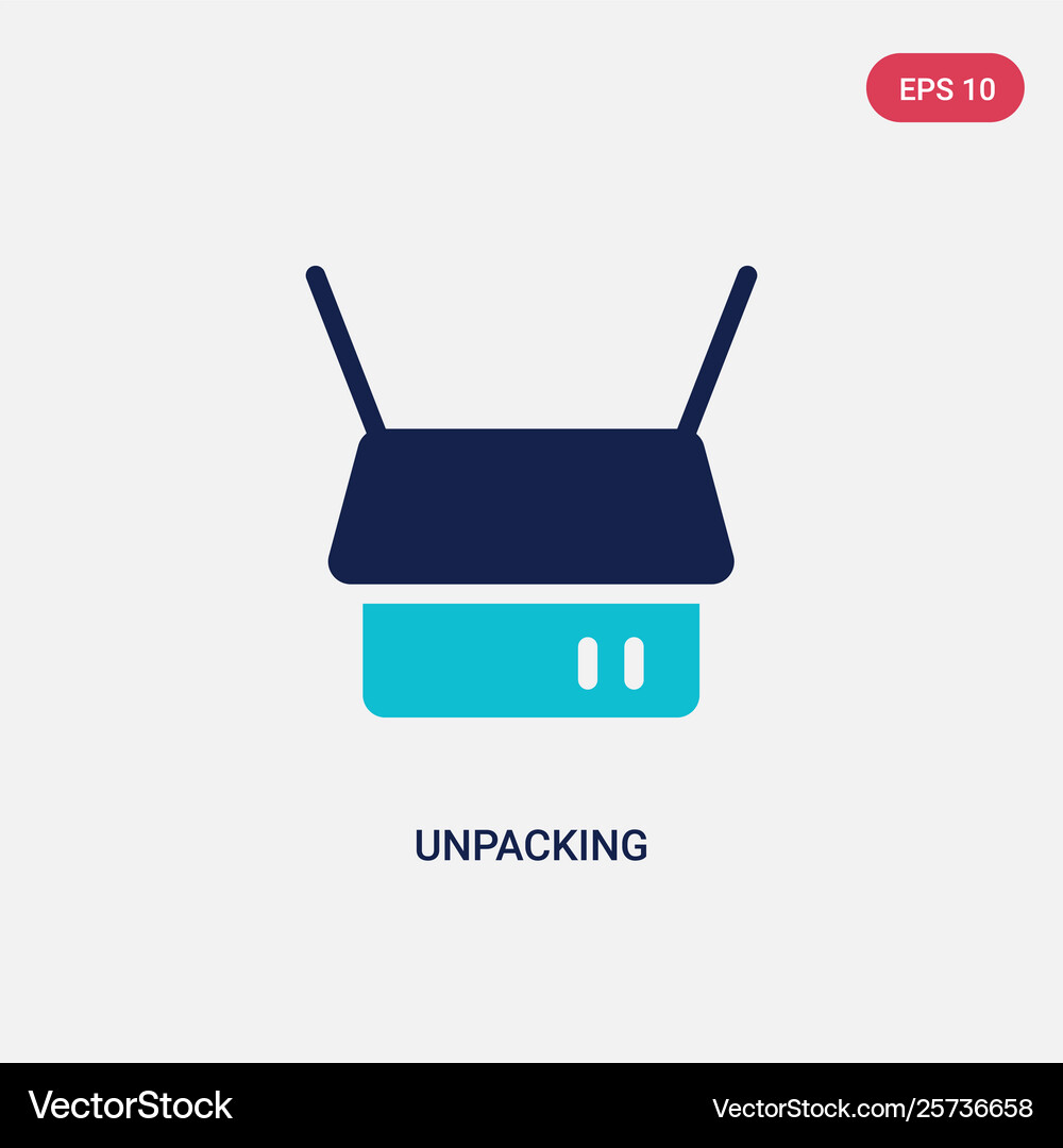 Two color unpacking icon from delivery Royalty Free Vector