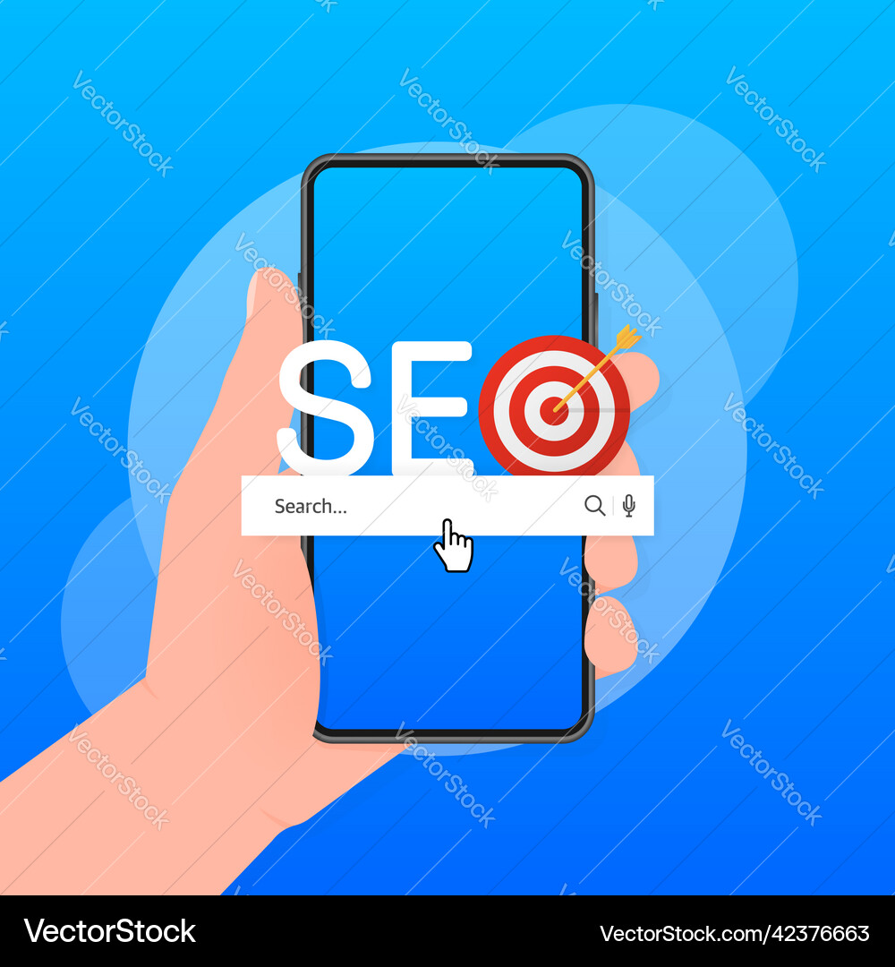 Advertising with seo for web marketing design Vector Image