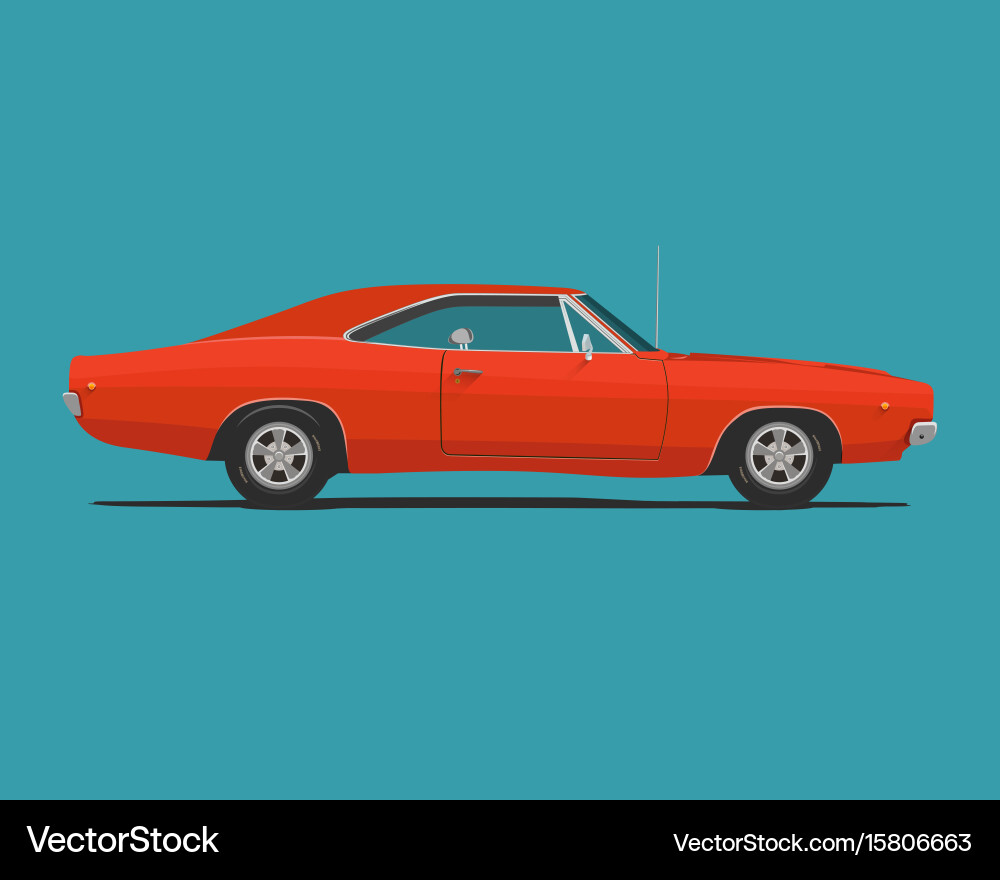 American classic muscle car Royalty Free Vector Image