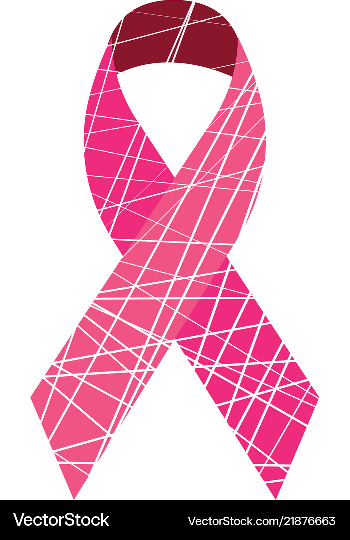 Breast cancer ribbon Royalty Free Vector Image