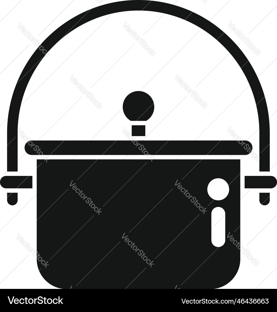 Camp cauldron icon simple travel equipment Vector Image