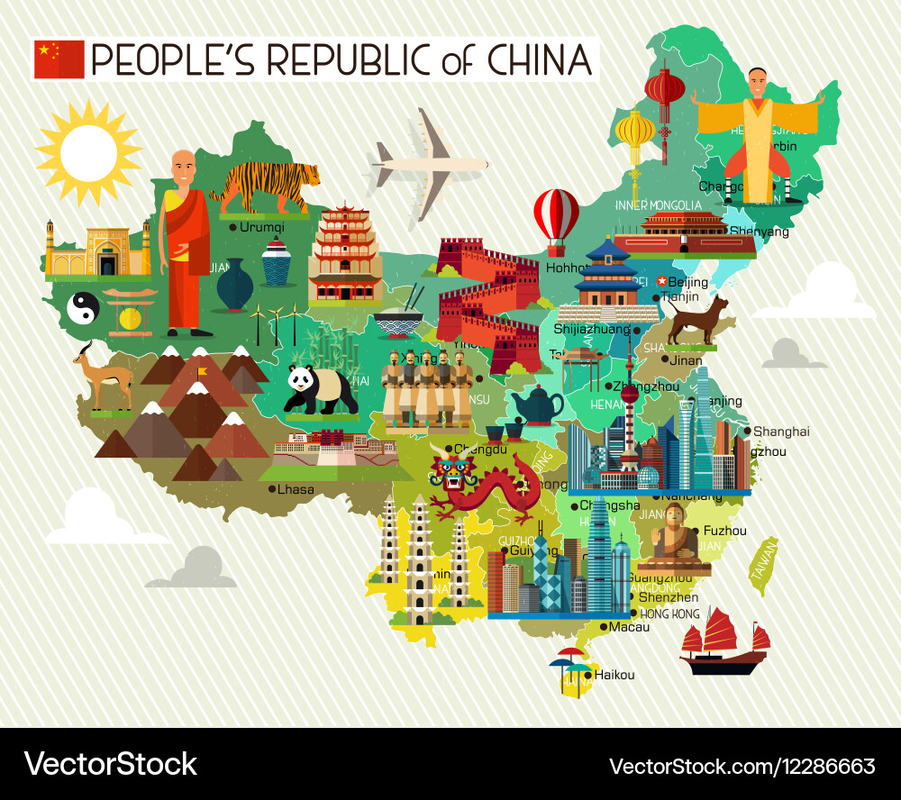 China Travel Collection Royalty Free Vector Image