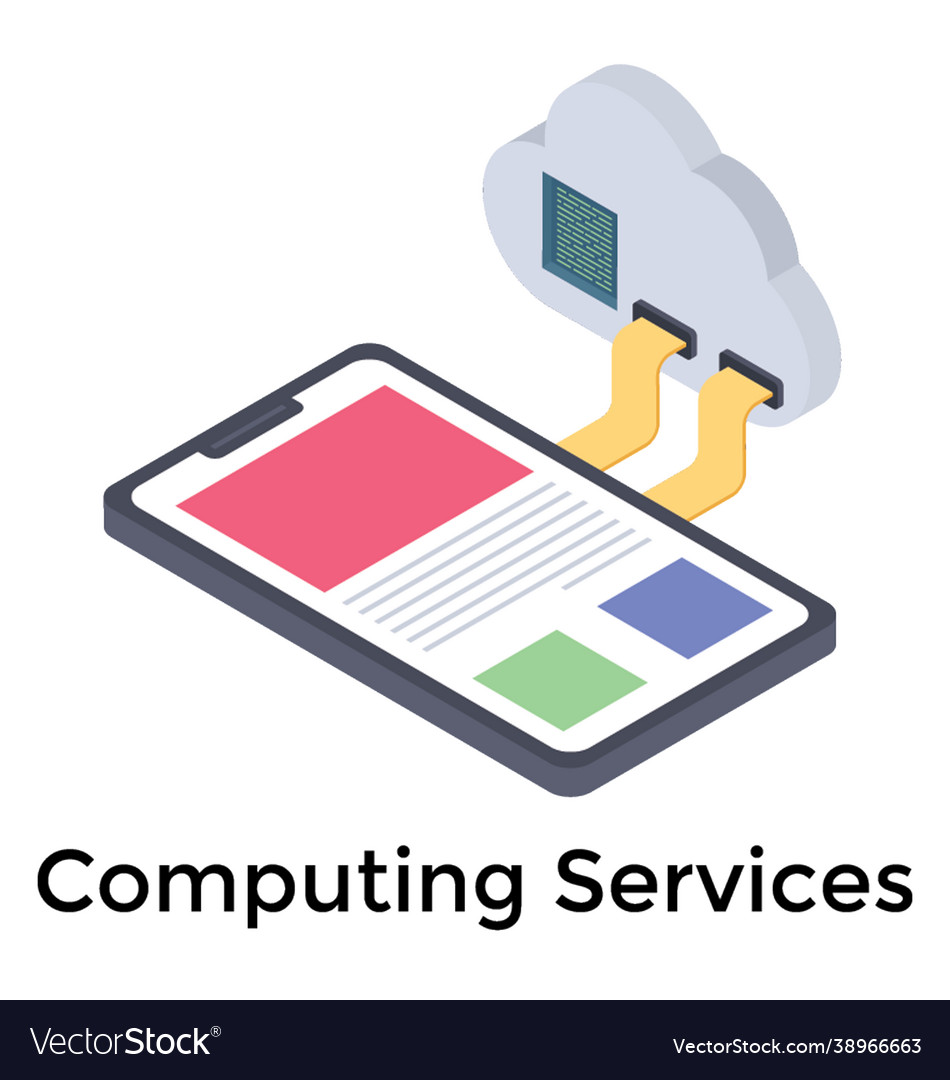 Cloud computing services Royalty Free Vector Image