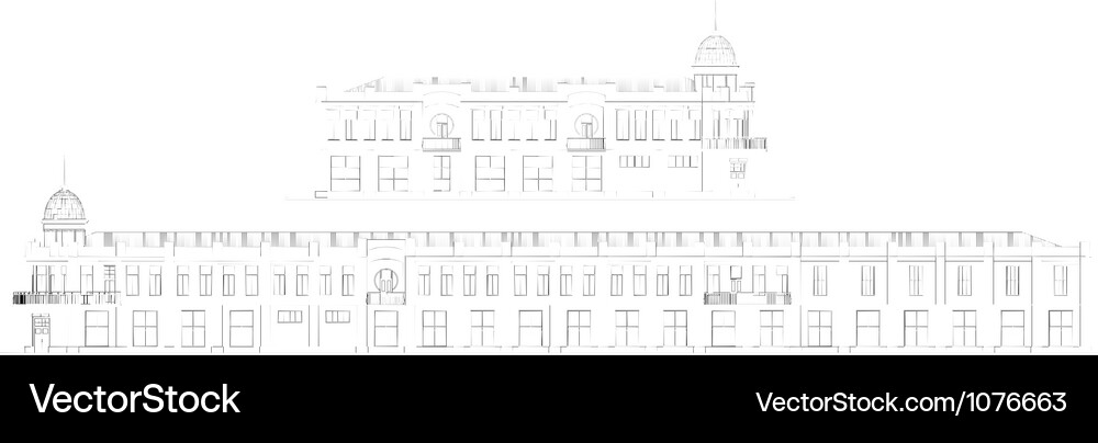 Facade of the building Royalty Free Vector Image