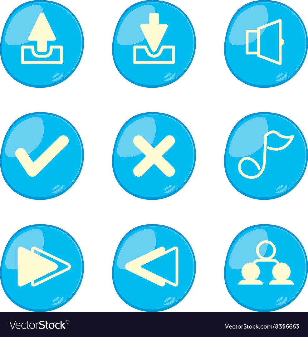 Flat icon set Royalty Free Vector Image - VectorStock