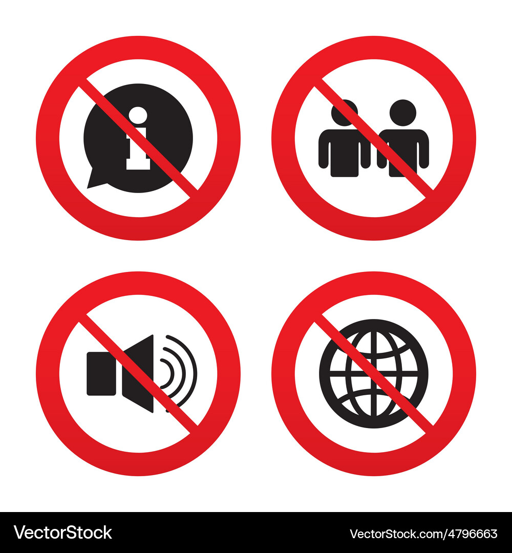 Information sign and group communication icons Vector Image
