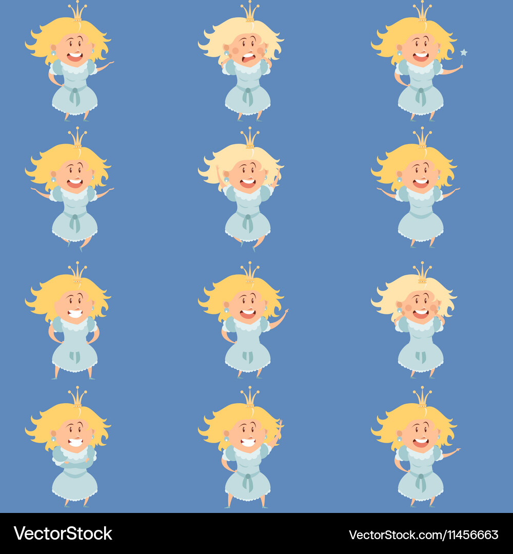 Set of princesses Royalty Free Vector Image - VectorStock