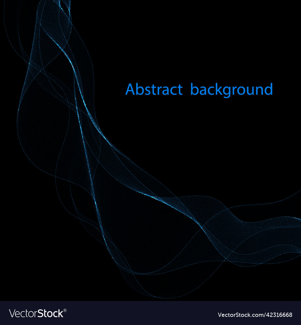 Blue wave pattern with glitter abstract Royalty Free Vector