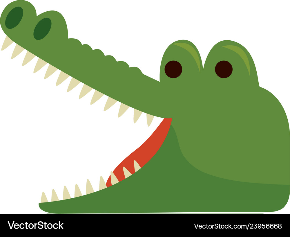 Crocodile wild animal icon Royalty Free Vector Image