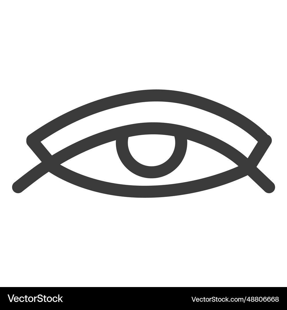 Eye ra god sun sun god stroke Royalty Free Vector Image