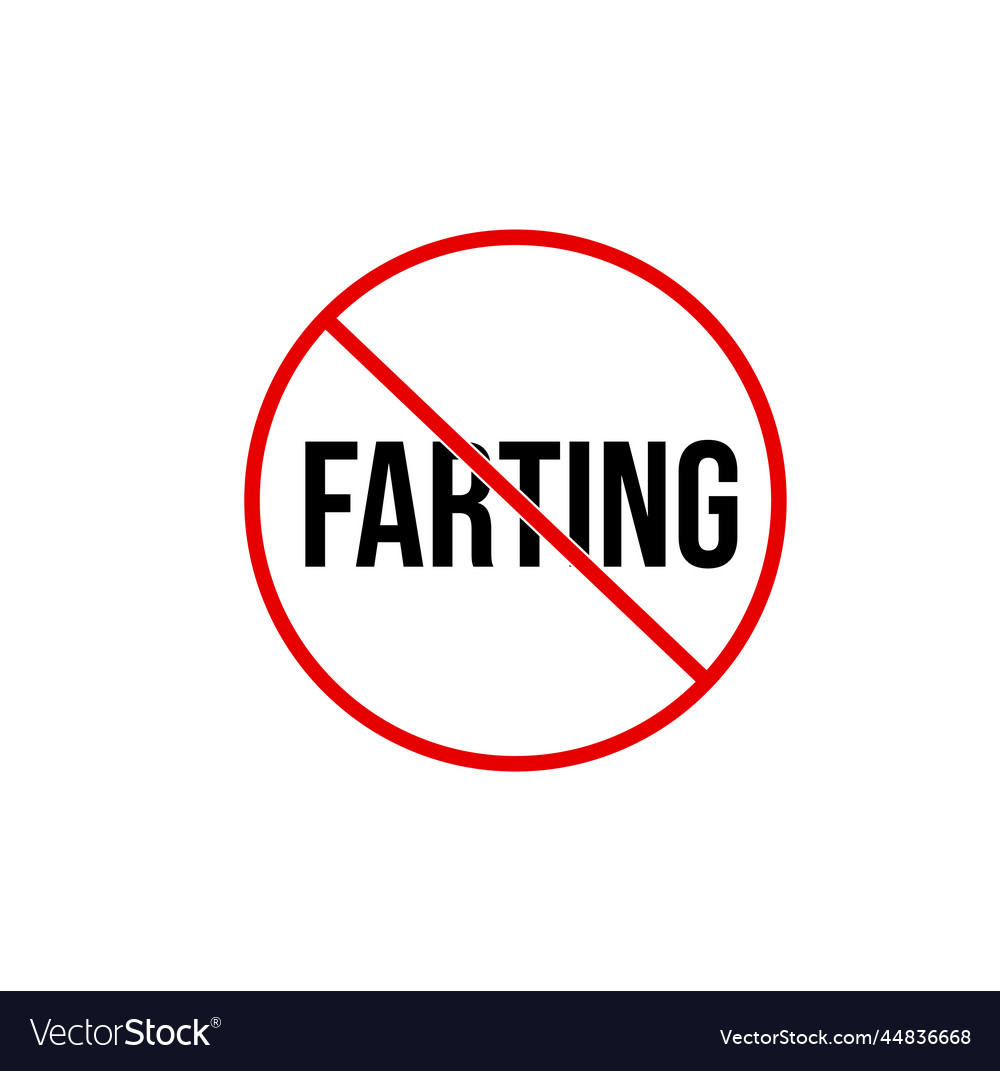 Farting is not allowed here icon banned Royalty Free Vector Farting is not allowed here icon banned Royalty Free Vector