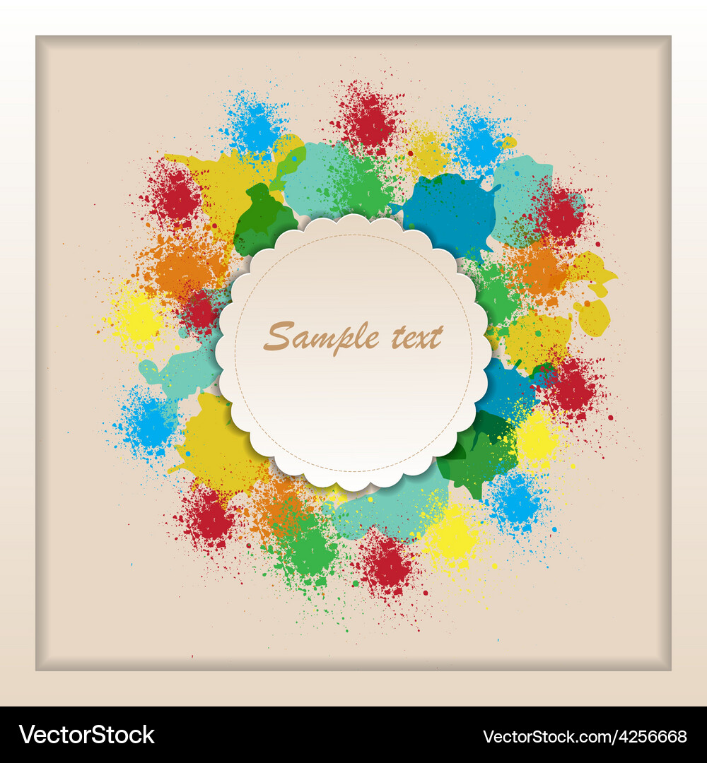 Frame of color paint spray Royalty Free Vector Image