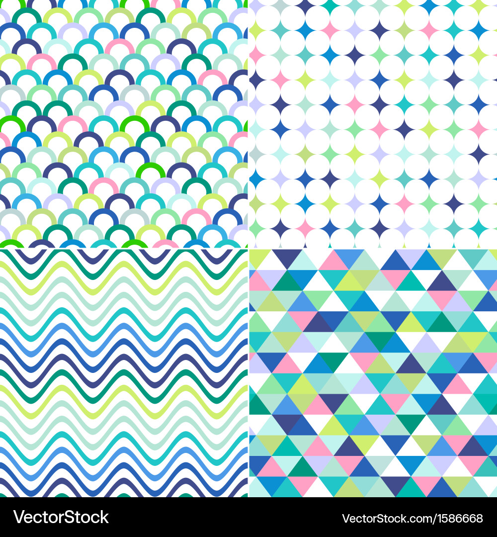 Seamless stripes zig zag and polka dots background