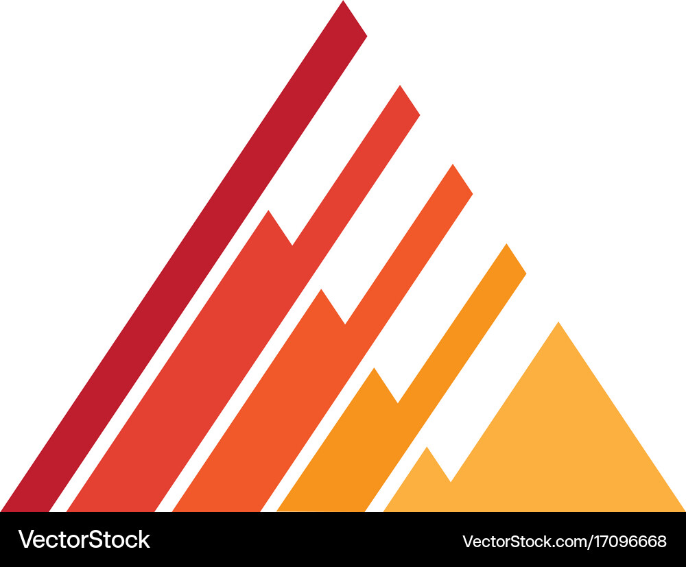 Triangle business finance logo Royalty Free Vector Image