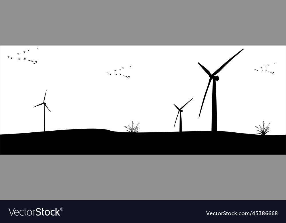 Windmill background Royalty Free Vector Image - VectorStock