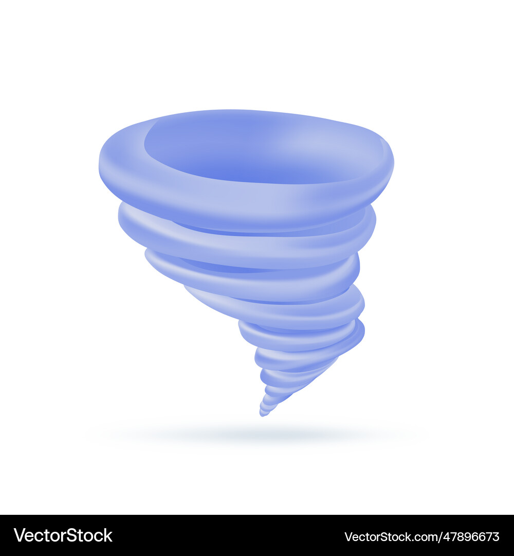 3d weather forecast icons whirlwind Royalty Free Vector