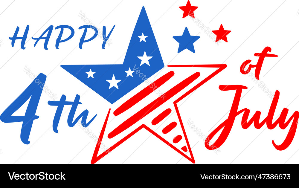 Happy 4th of july Royalty Free Vector Image - VectorStock