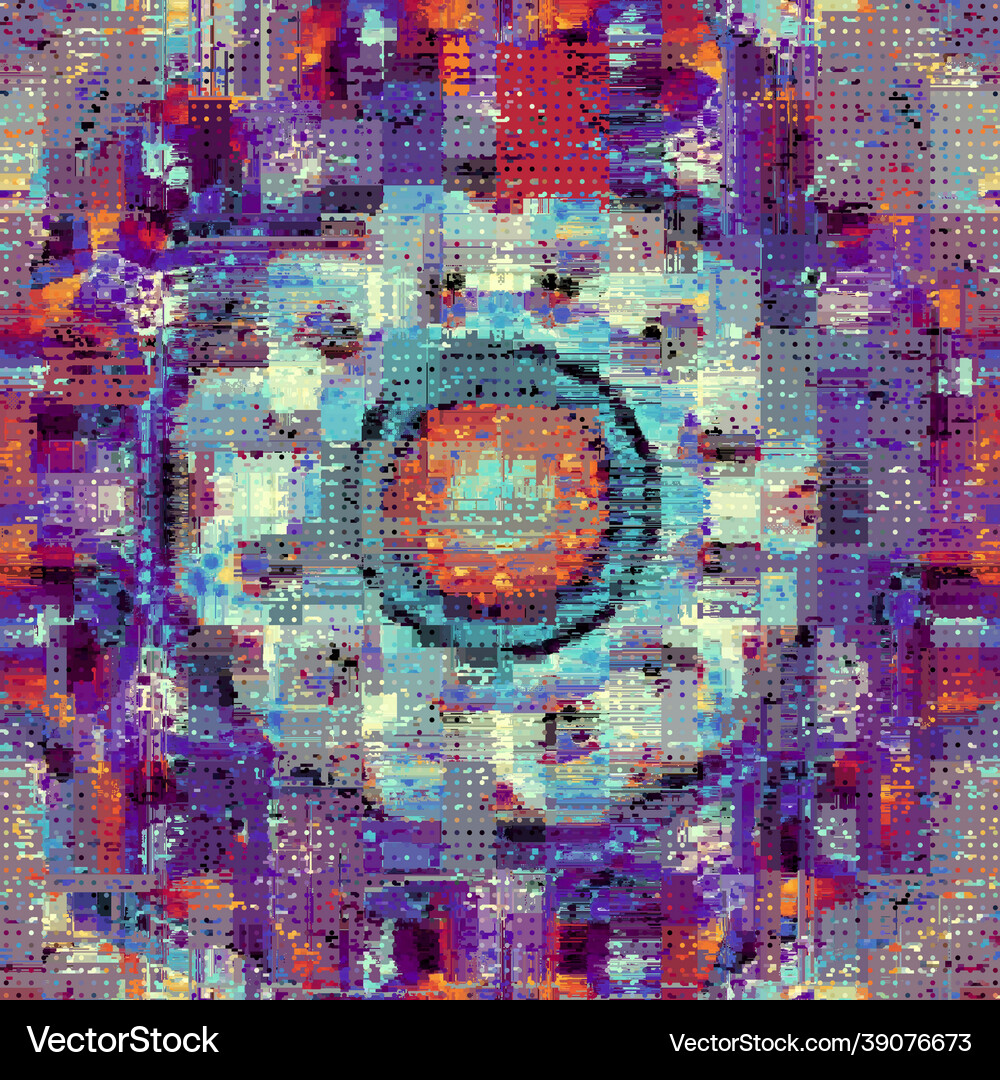 Image with imitation of grunge datamoshing Vector Image