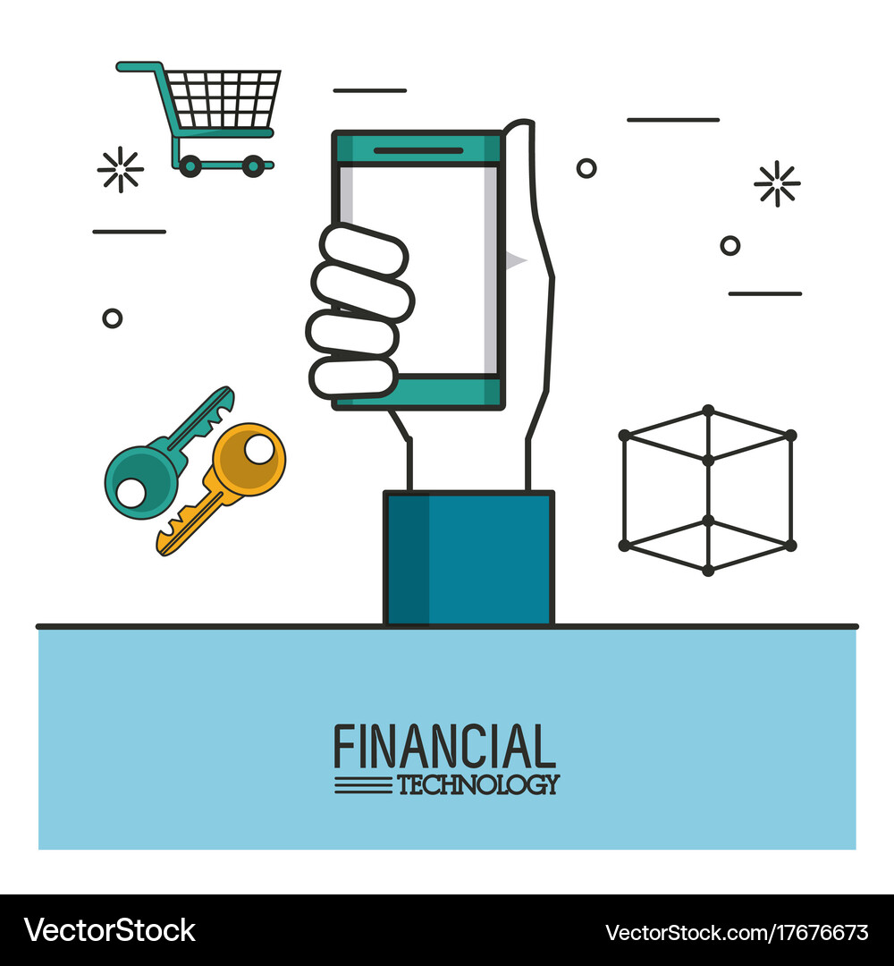 Money and financial technology Royalty Free Vector Image