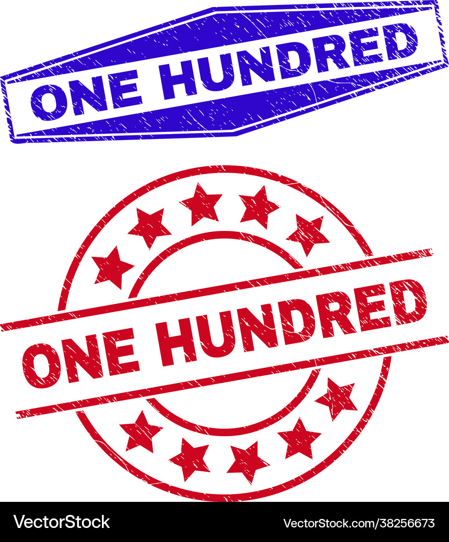 One hundred unclean seals in round and hexagonal Vector Image