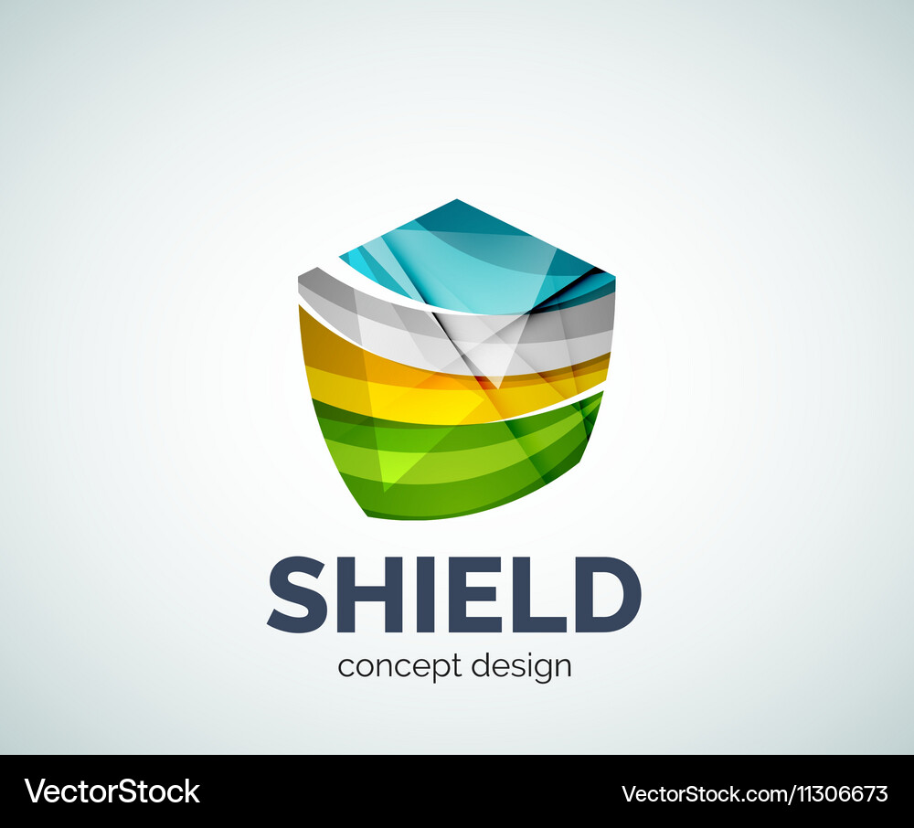 Shield logo business branding icon Royalty Free Vector Image