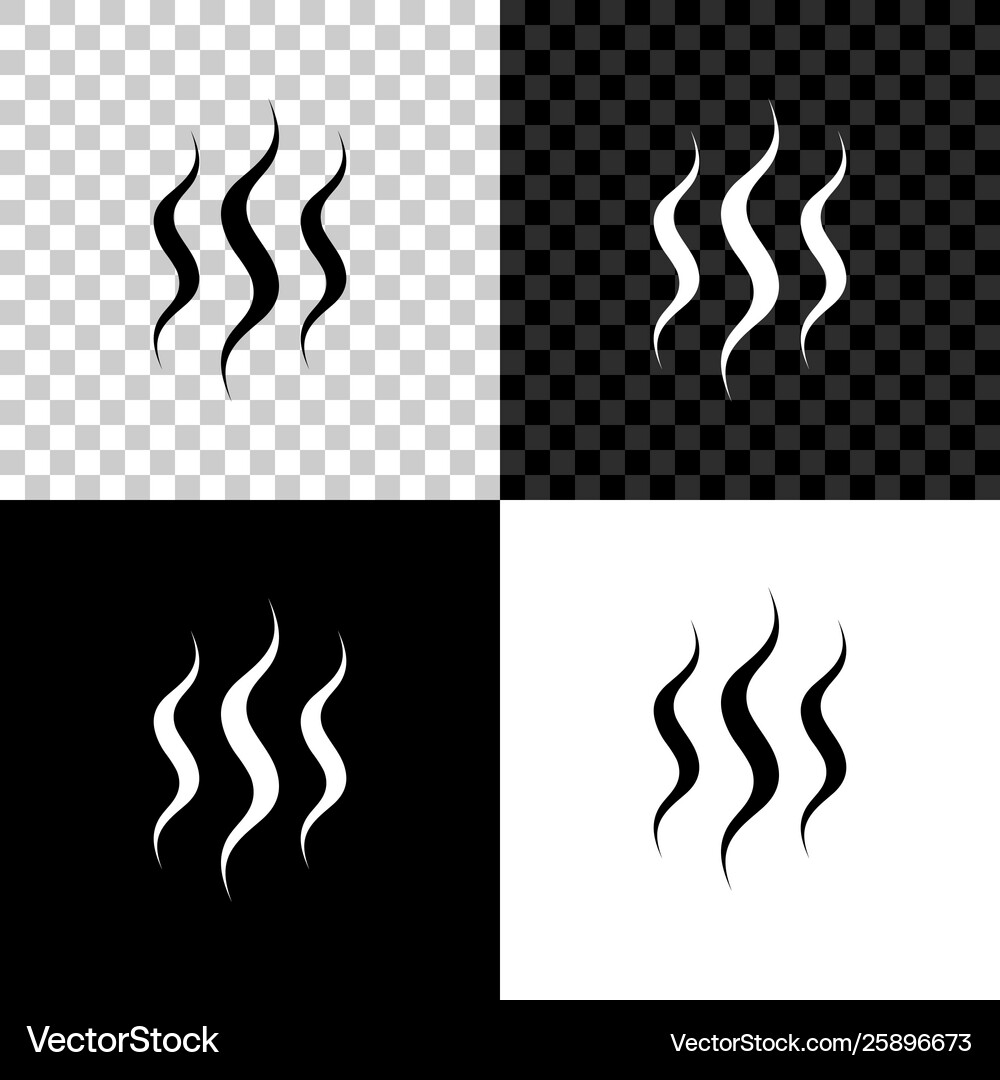 Steam icon isolated on black white Royalty Free Vector Image