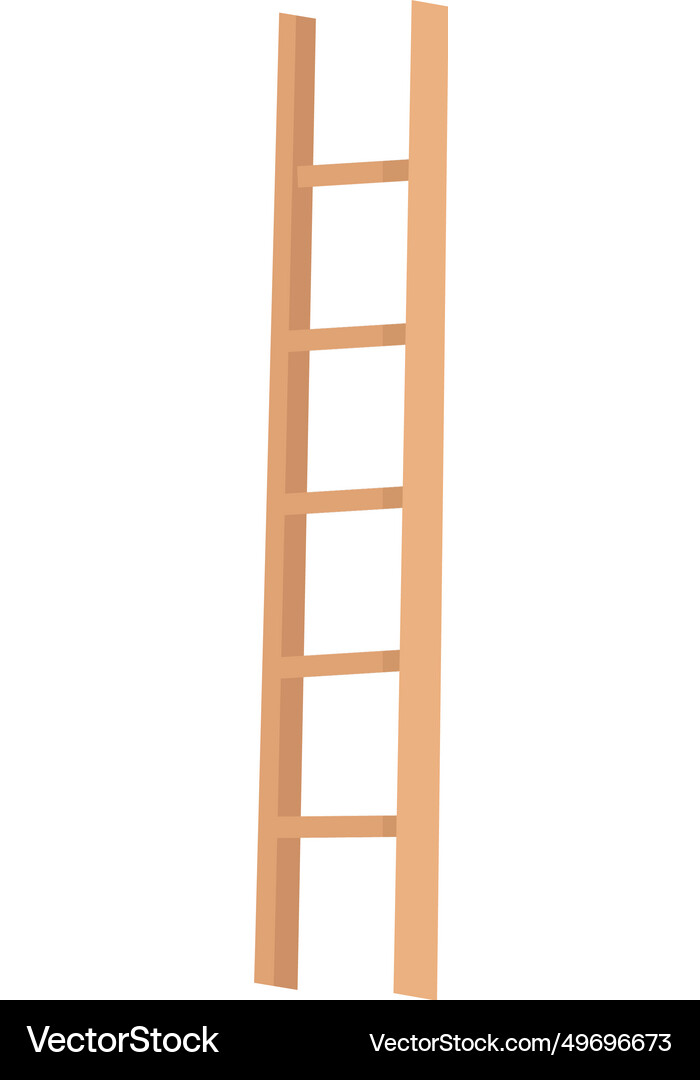 Wooden ladder equipment Royalty Free Vector Image