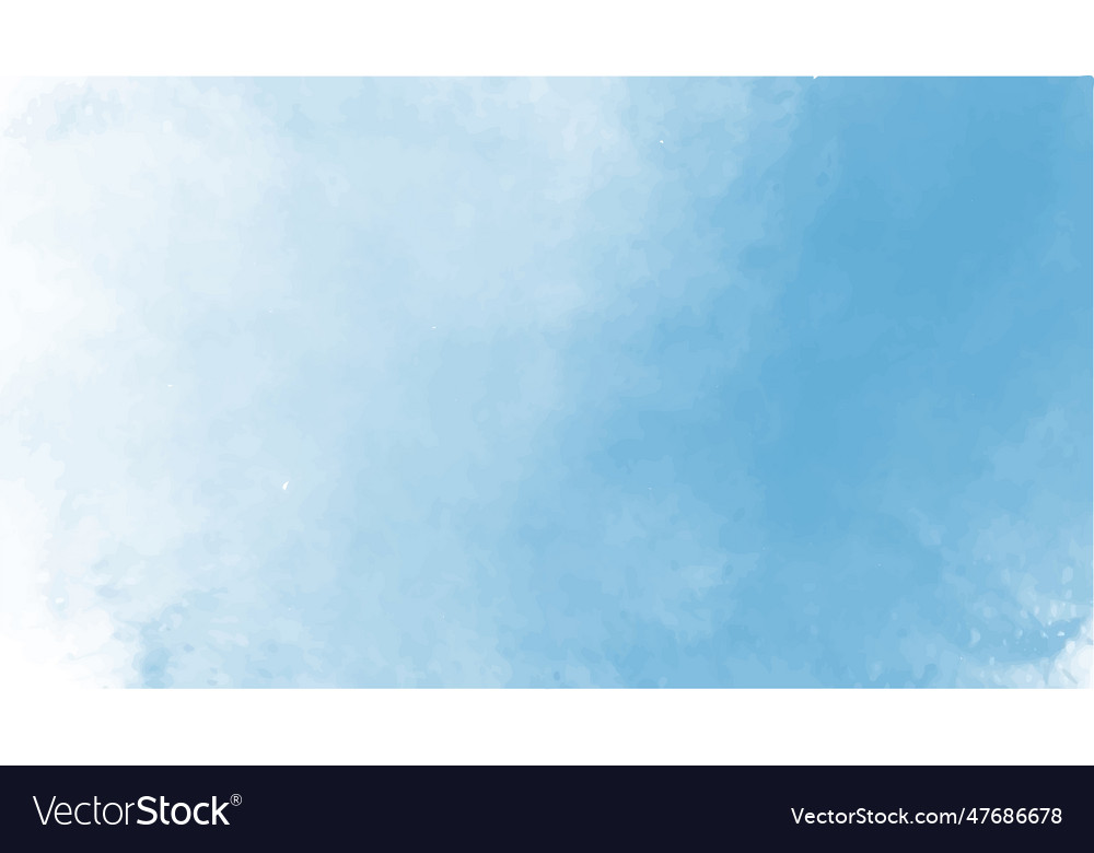 Abstract blue watercolor backgroundhand painted Vector Image