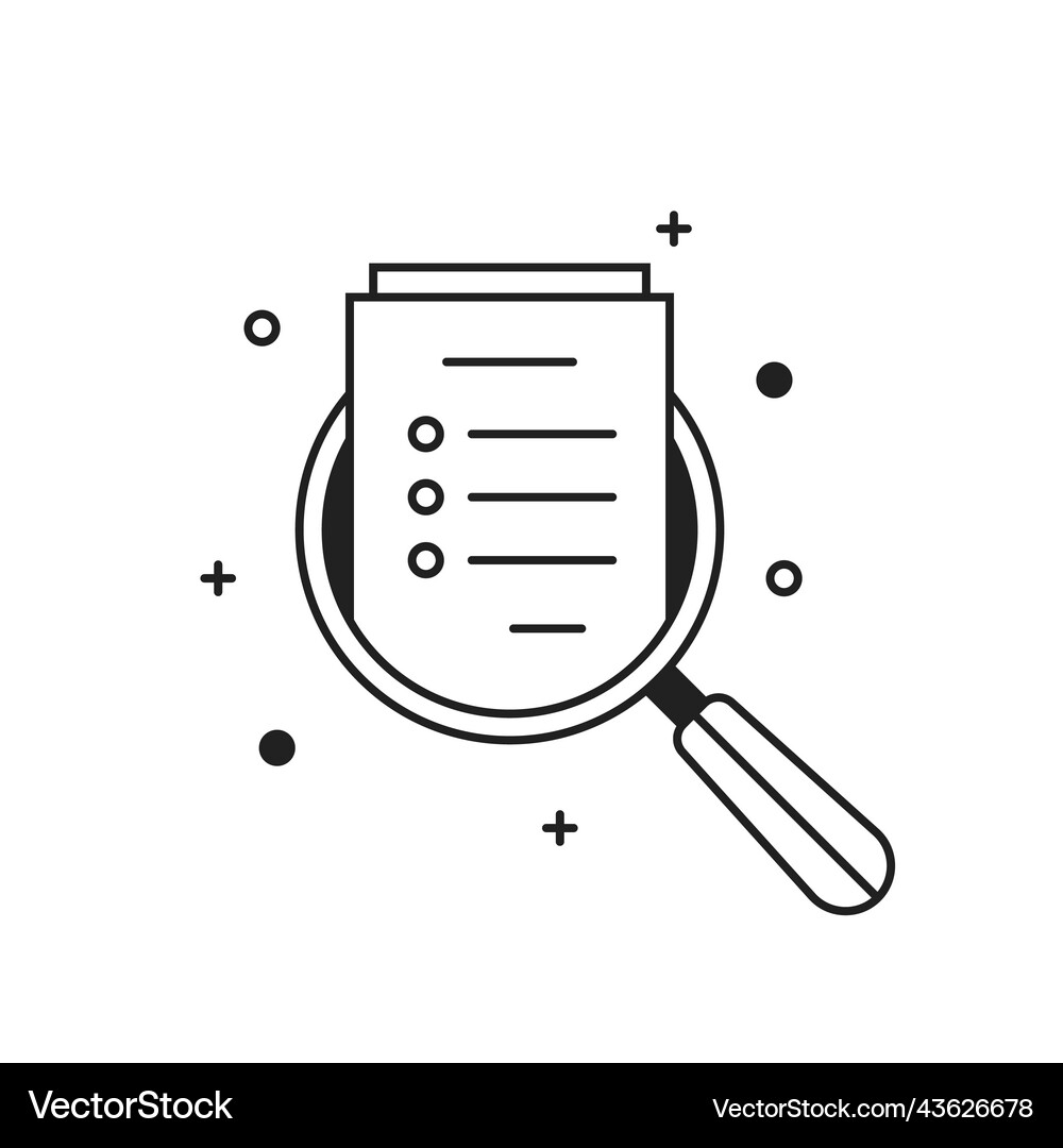 Assessment or audit icon for regulatory report Vector Image