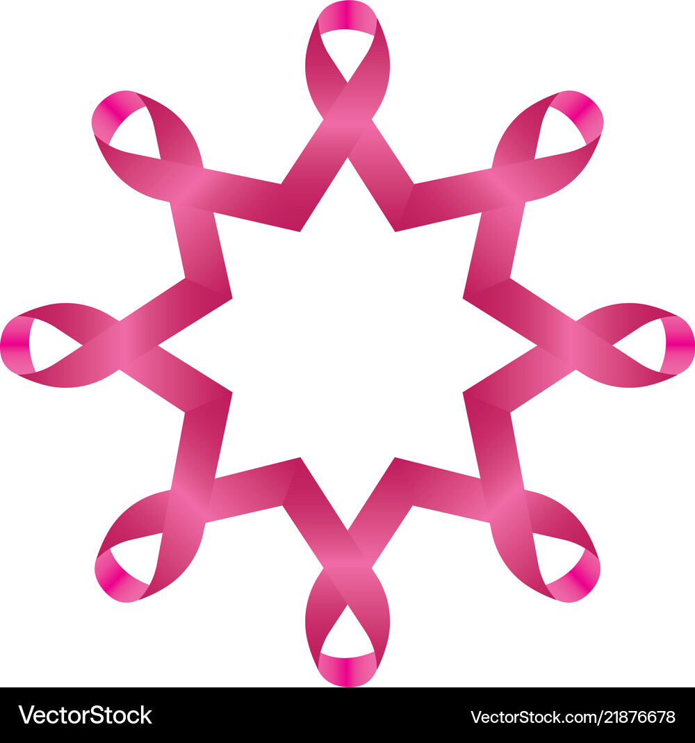 Breast cancer ribbon Royalty Free Vector Image