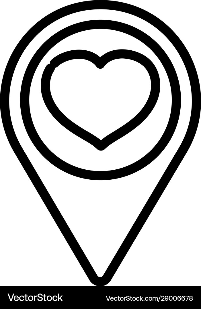 Happy valentines day pointer location love heart Vector Image