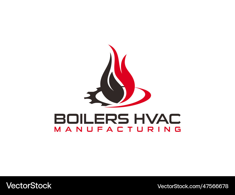 Hvac logo design heating ventilation and air Vector Image