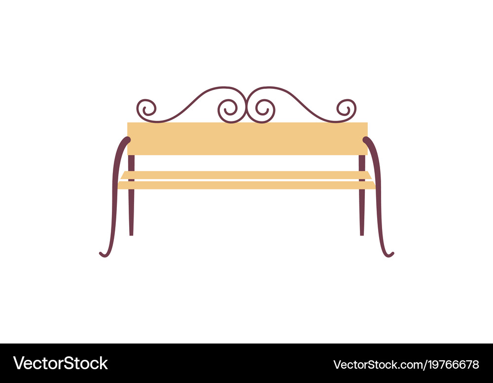 Icon of decorated bench Royalty Free Vector Image