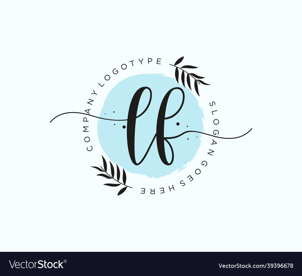 Initial lf feminine logo beauty monogram Vector Image