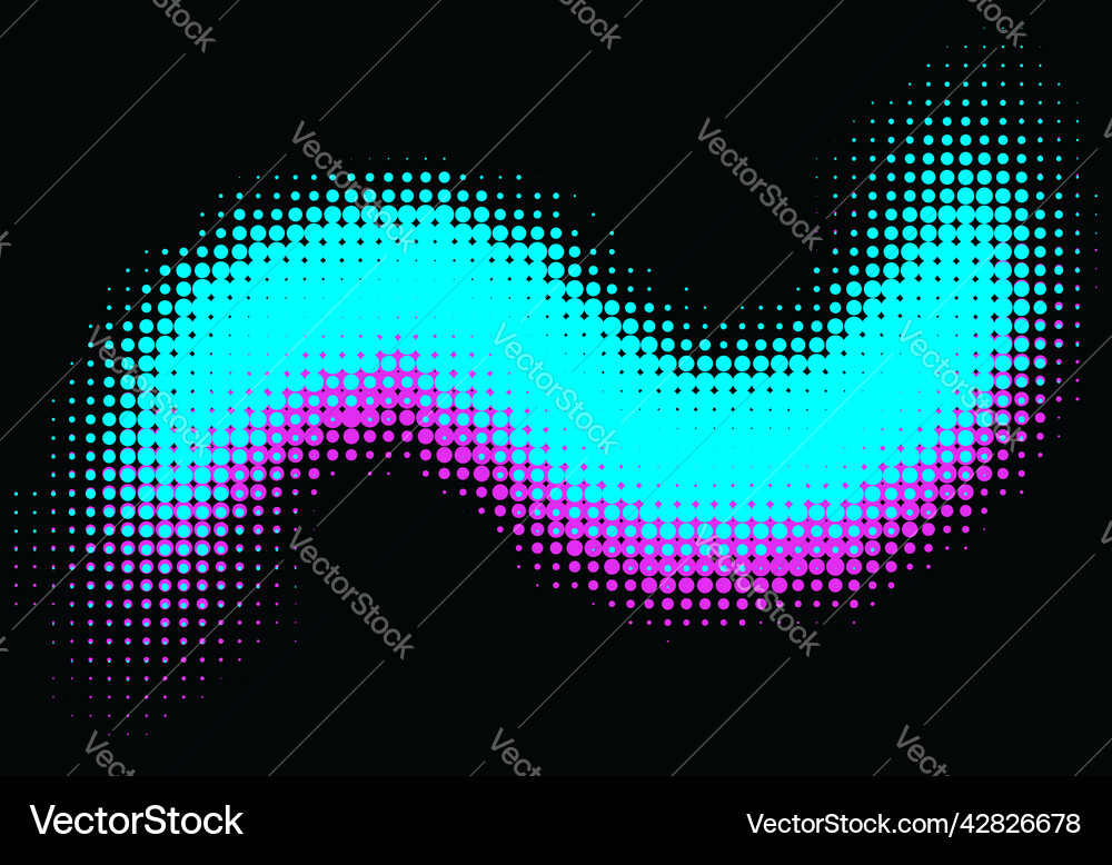 Pop art halftone retro background shapes Vector Image