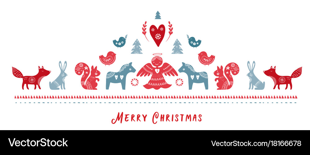 Scandinavian christmas banner background Vector Image