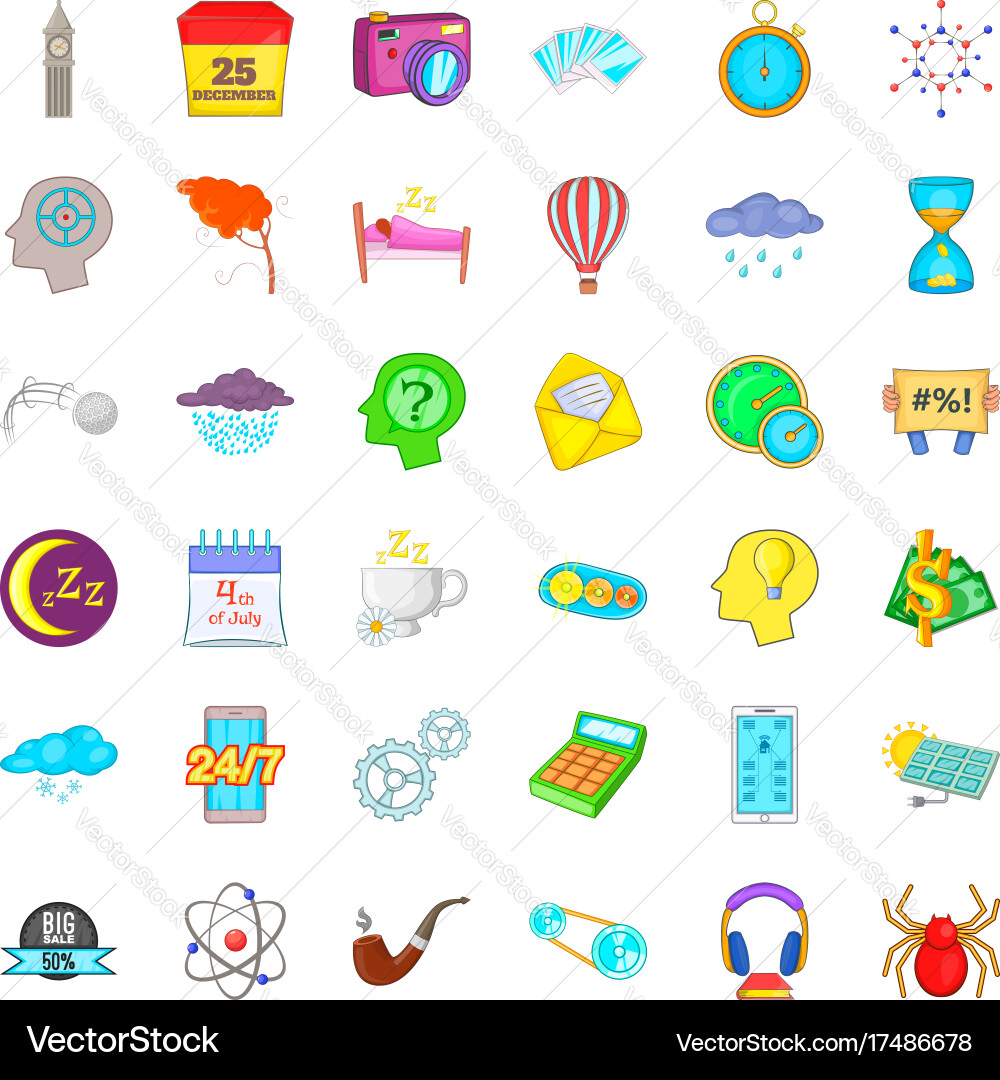 Screen icons set cartoon style Royalty Free Vector Image